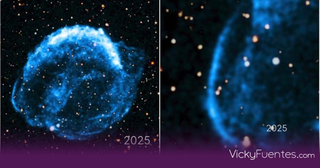 NASA muestra video de 25 años de la expansión de una supernova